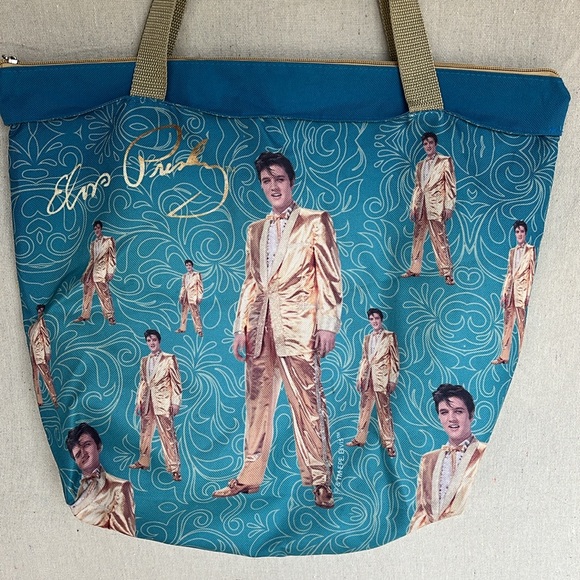 Bags | Elvis Presley Canvas Tote Zipper Top Like New Great Condition ...